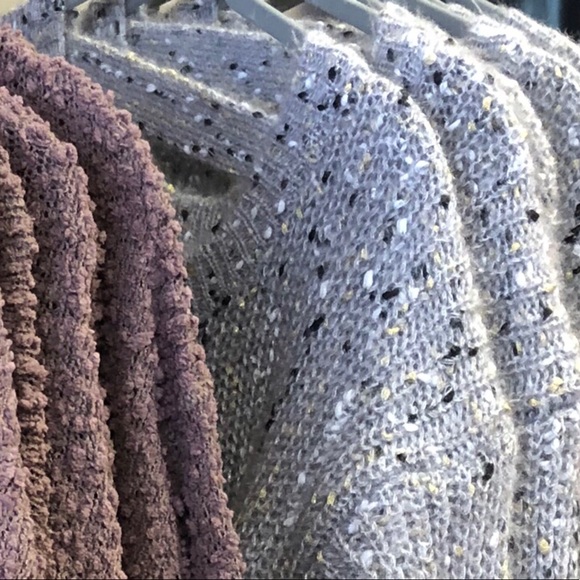 And The Why | Sweaters | Last Grey Lurex Thread Soft Cutout Back ...